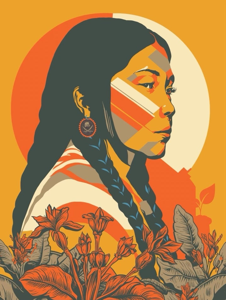 Tongva Woman Mural Print | LWP x ABCNT Collab – Latinx With Plants